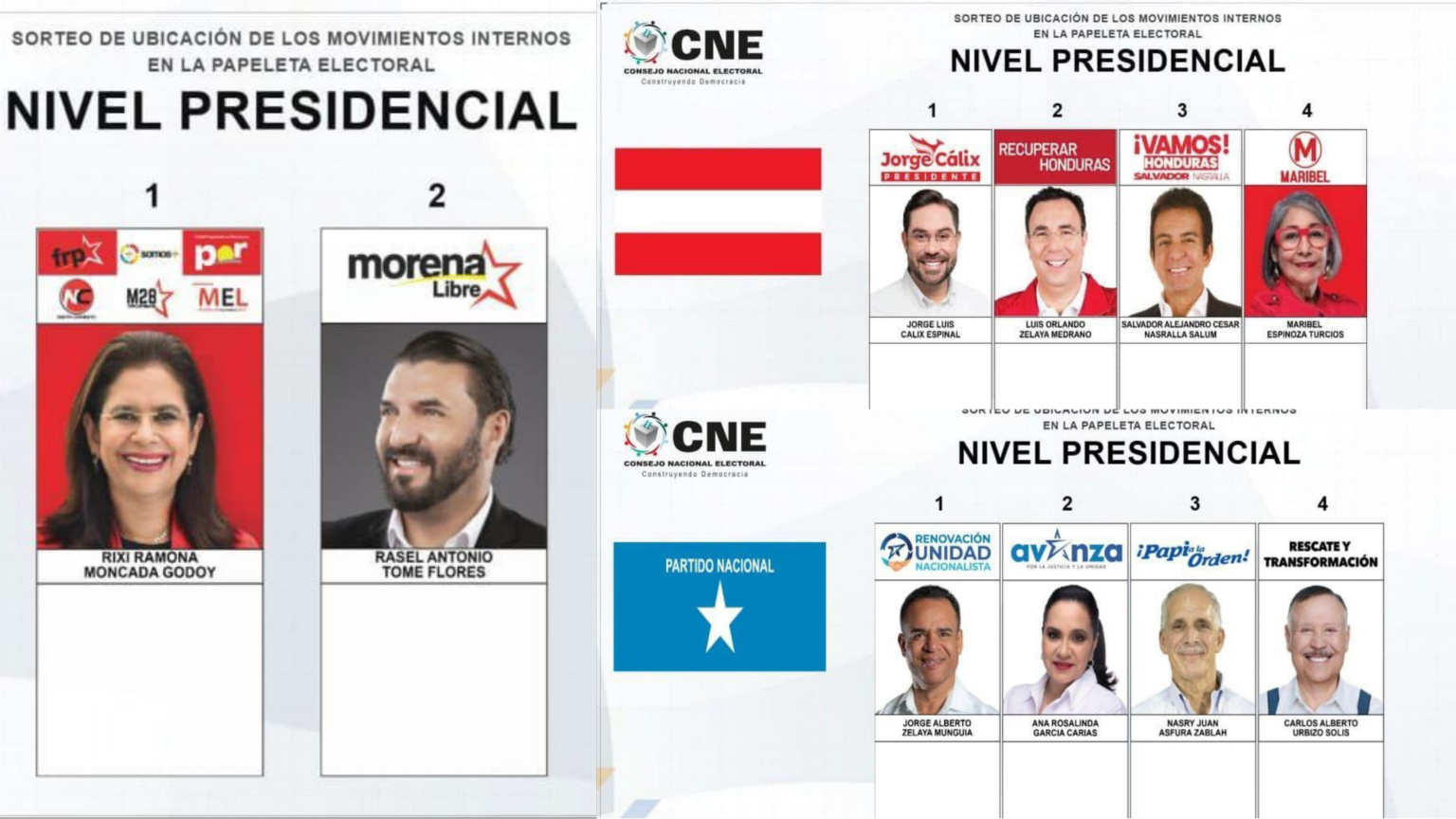 CNE define oficialmente las posiciones en papeletas para elecciones primarias 2025