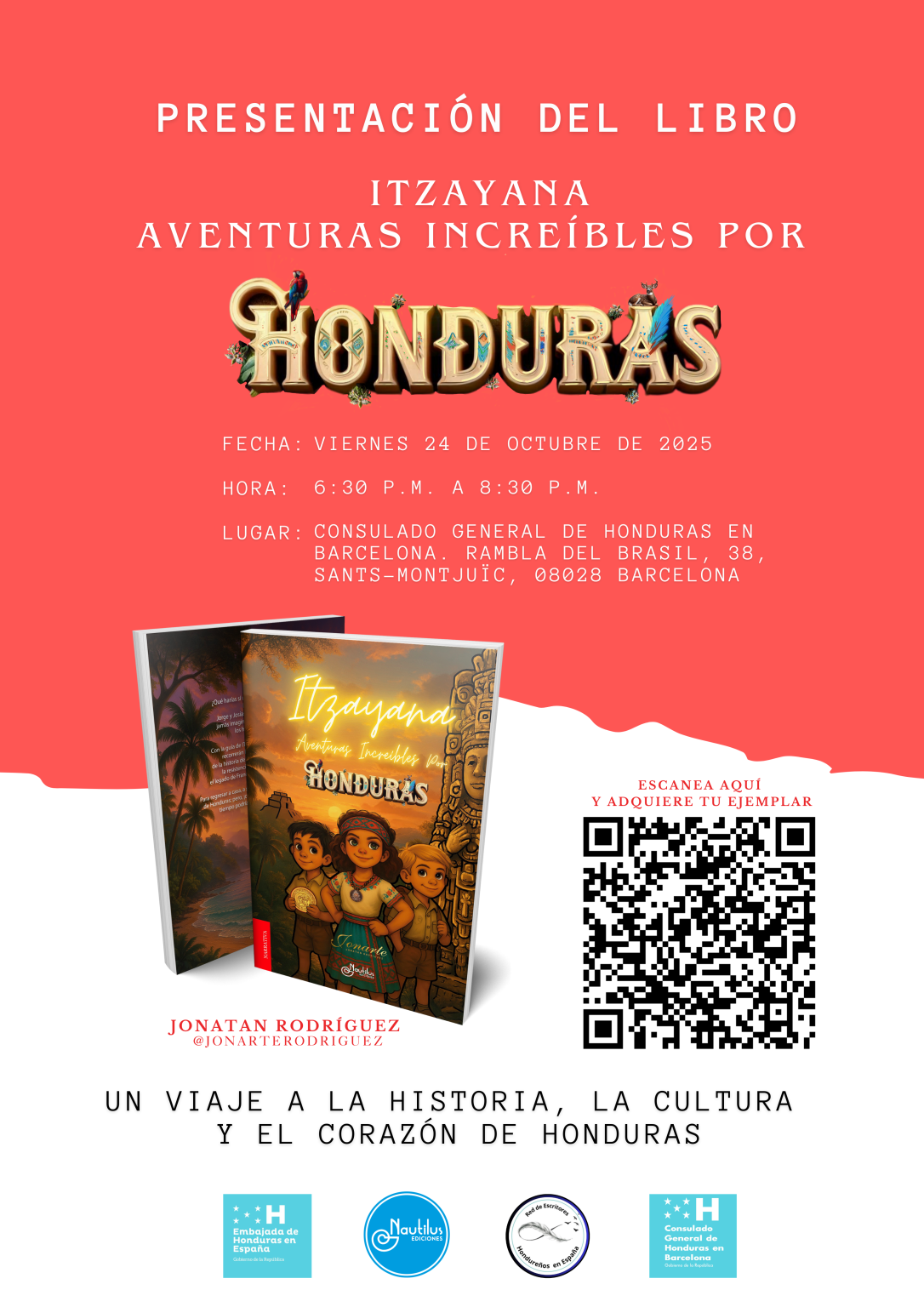 Escritor hondureño Jonatan Rodríguez presenta su libro “Itzayana” en ...